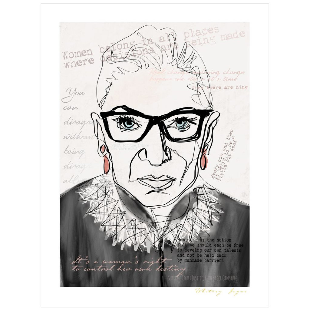 Ruth Bader Ginsburg Citas Rbg Line Drawing Rbg Art Ruth - Etsy España