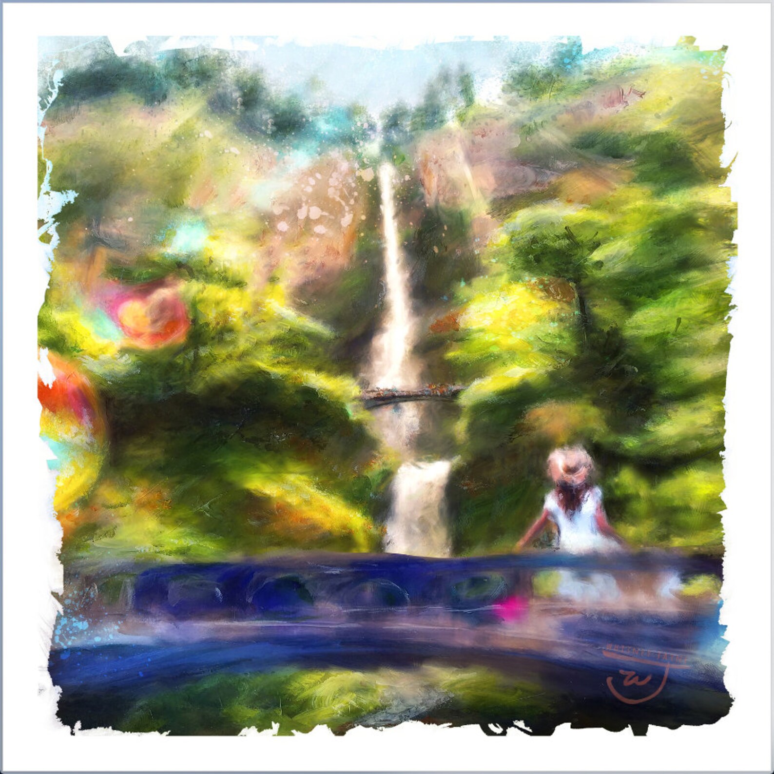 Multnomah Falls Art Print Multnomah Falls Columbia River - Etsy