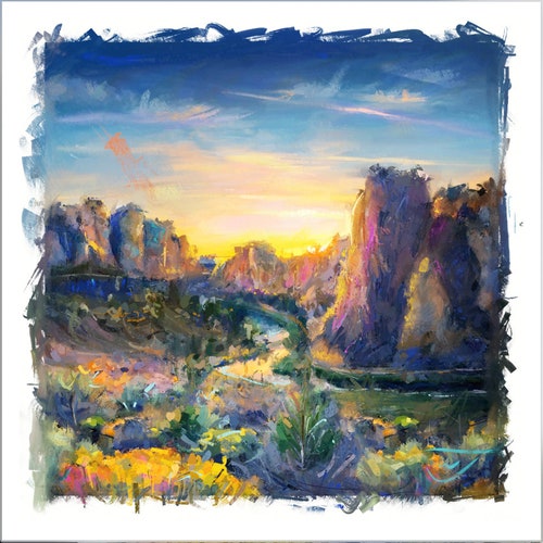 Smith Rock Archival Ink Print of Central Oregon Landscape - Etsy