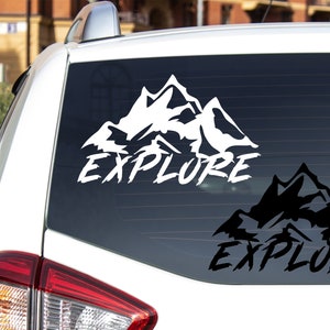 Explore Vinyl Car Window Decal Mountain Car Decal Outdoor Enthusiast ...