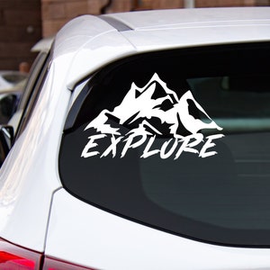 Explore Vinyl Car Window Decal Mountain Car Decal Outdoor Enthusiast ...