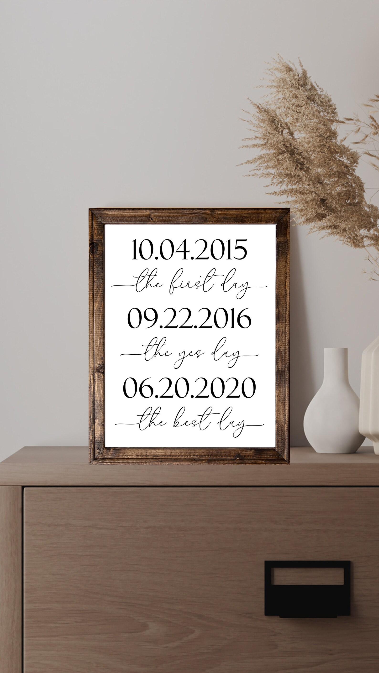 Custom Wedding Anniversary Sign // Personalized Couples Gift for ...