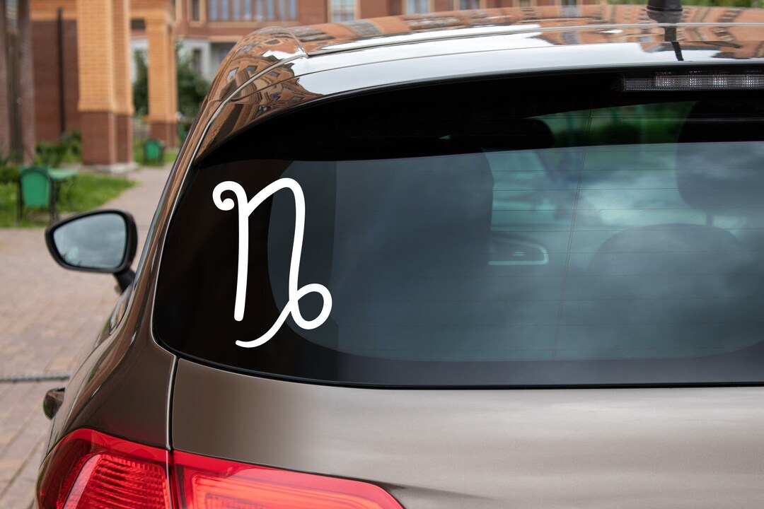 Capricorn Zodiac Symbol Vinyl Car Window Decal Capricorn Symbol Vinyl ...