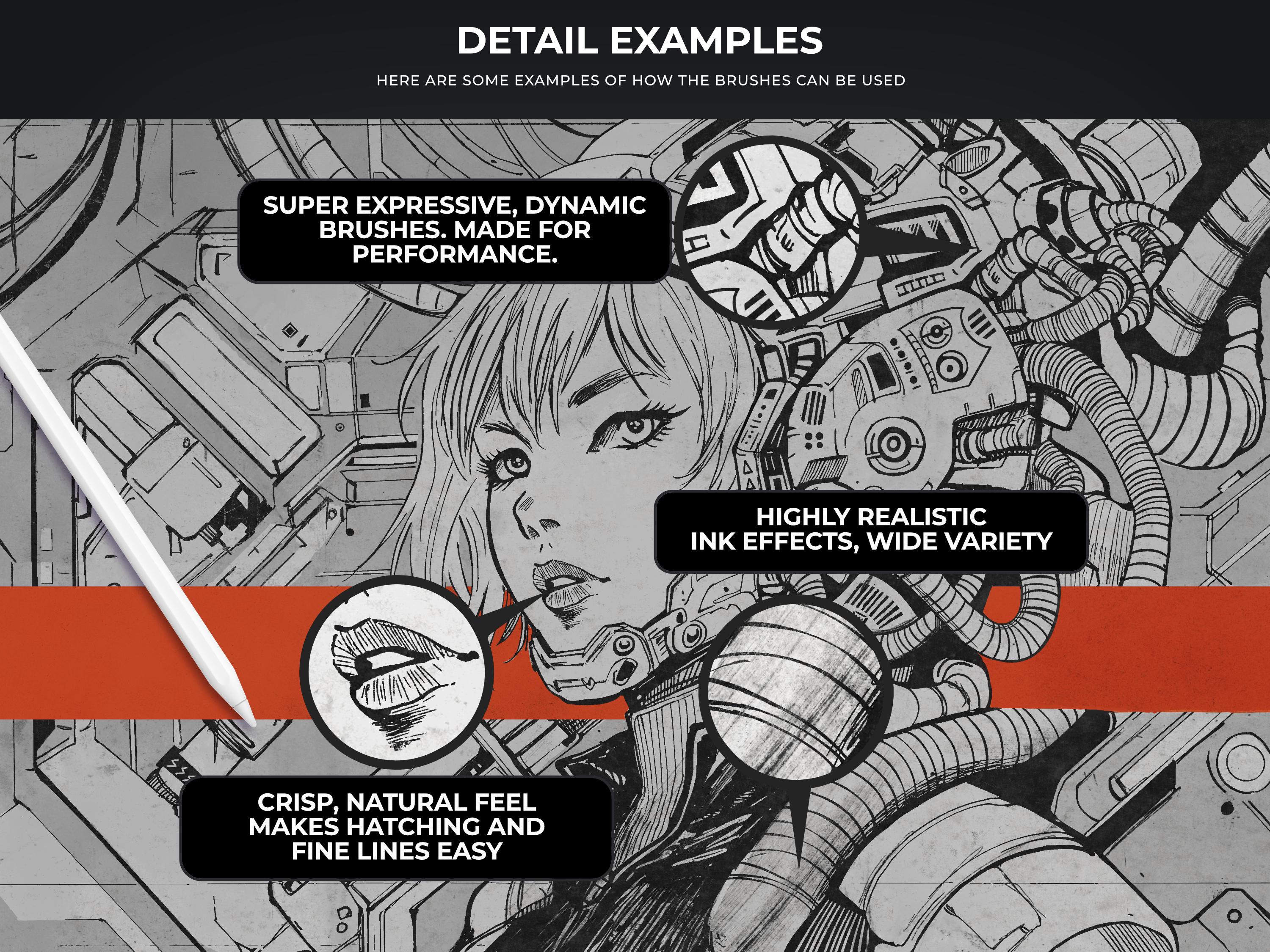 Procreate Comic Inking Brush Set – Pro Comic Ink 2 | 35 Premium Inking ...