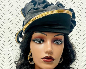 Headtie,gele Hat ,aso-oke Fabric,gele,headwrap,ready-to-wear Gele ...