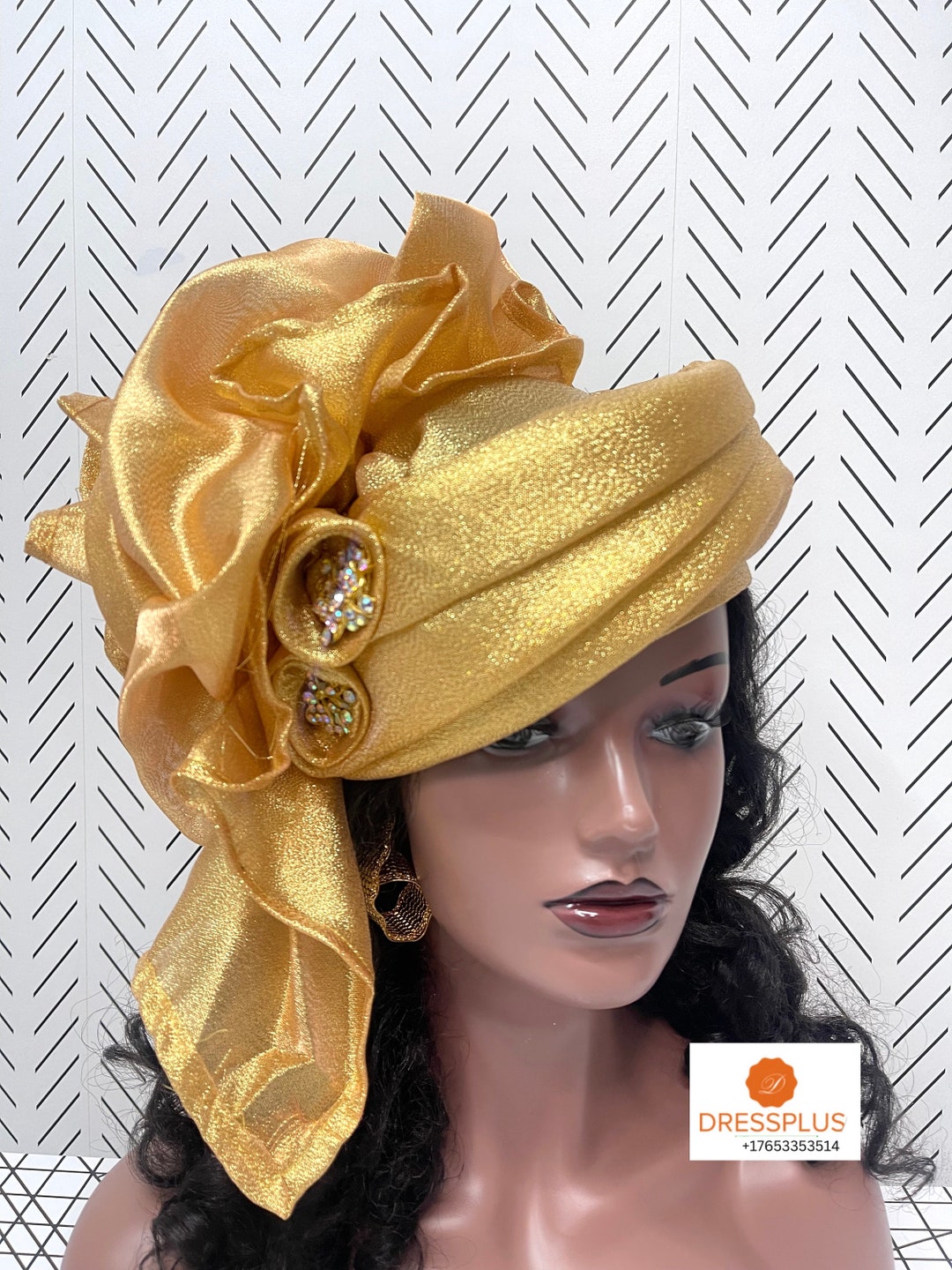 Headtie,gele Hat ,aso-oke Fabric,gele,headwrap,ready-to-wear Gele ...