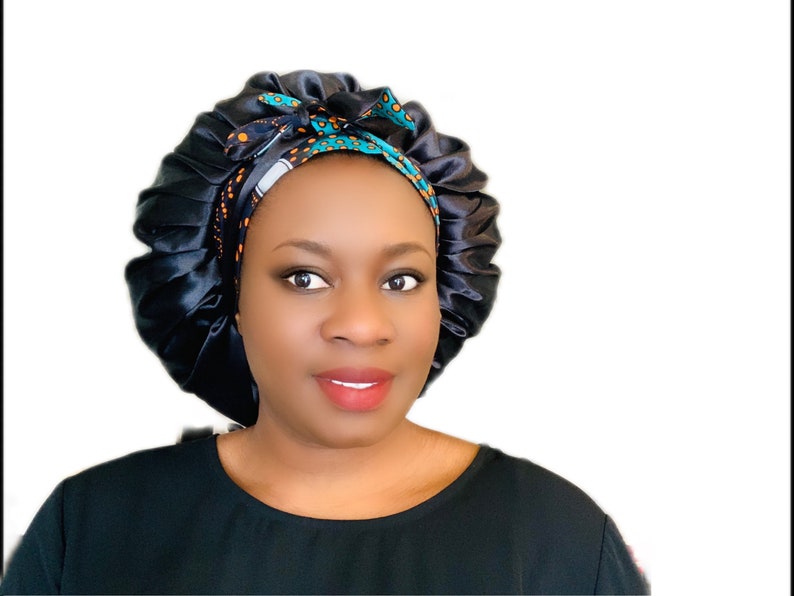 Adjustable Bonnet Satin Polyester Satin Bonnet Sleep Cap - Etsy