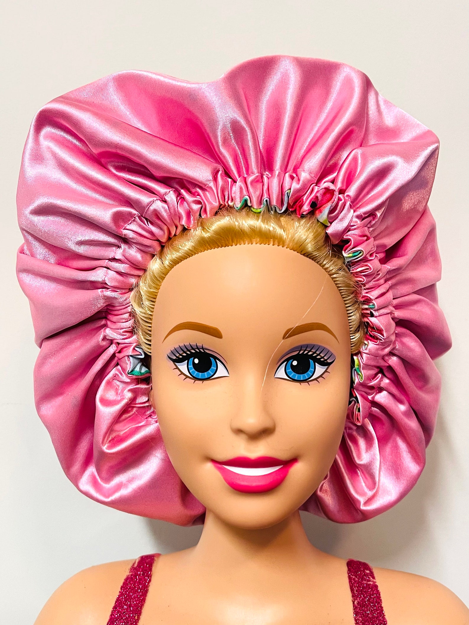 Butterfly on Purple Hair Bonnet Satin Hair Bonnet Girls Bonnet | Etsy