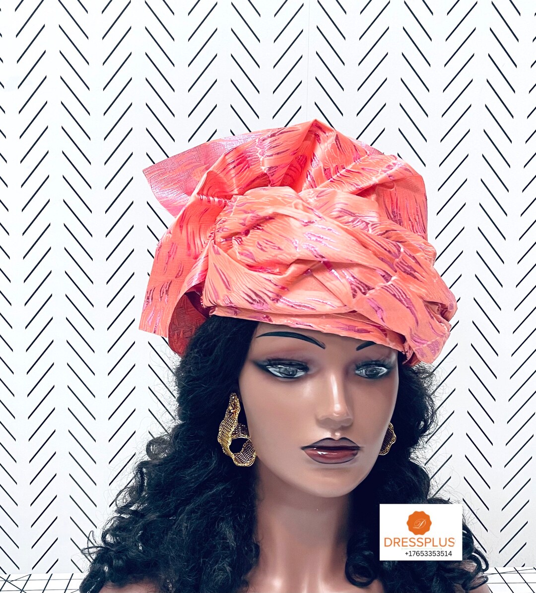Headtie,gele Hat ,aso-oke Fabric,gele,headwrap,ready-to-wear Gele ...