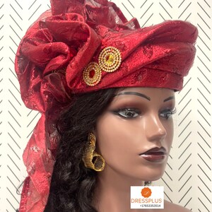 Headtie,gele Hat ,aso-oke Fabric,gele,headwrap,ready-to-wear Gele ...