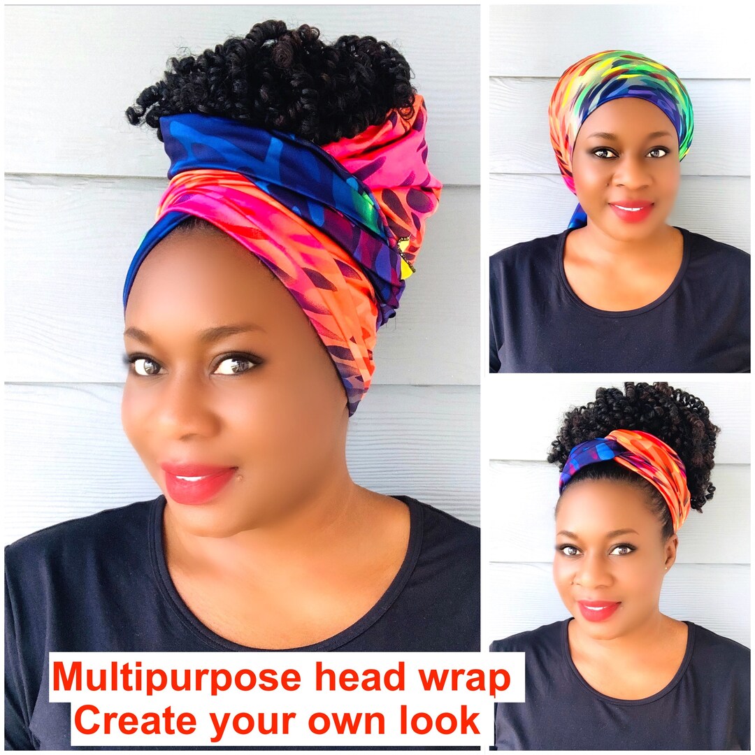 Multipurpose Head Wrap , Silky Satin Wrap Scarf,floral Satin Edge Scarf ...