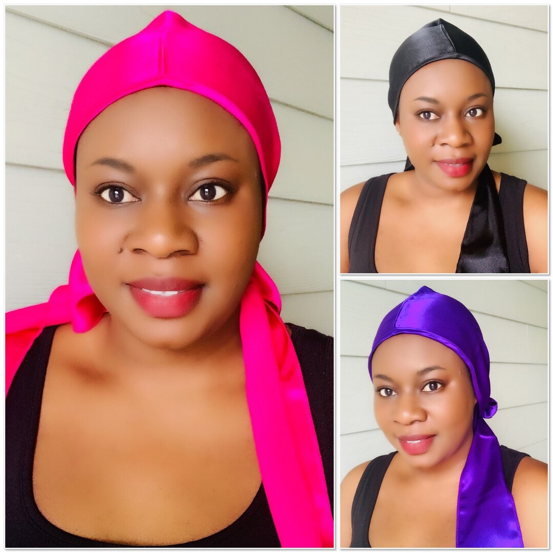 Satin Edge Scarf Satin Headband ,durag,hair Protection, Long Satin Edge ...