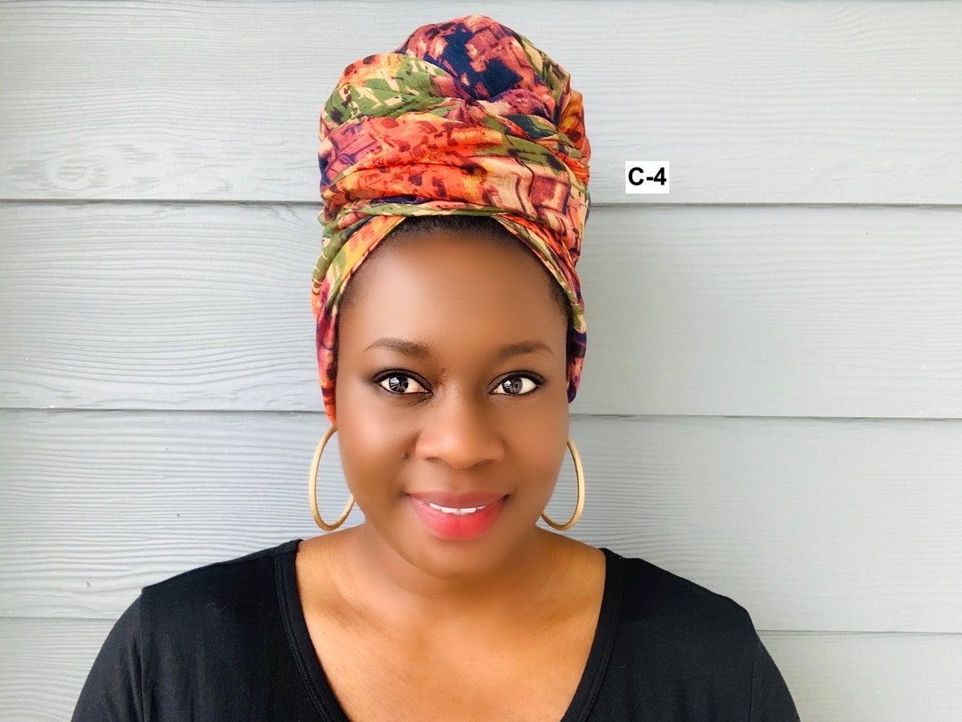 Head Wrap Head Scarf ,durag,hair Protection, Long Hair Scarf Turban ...