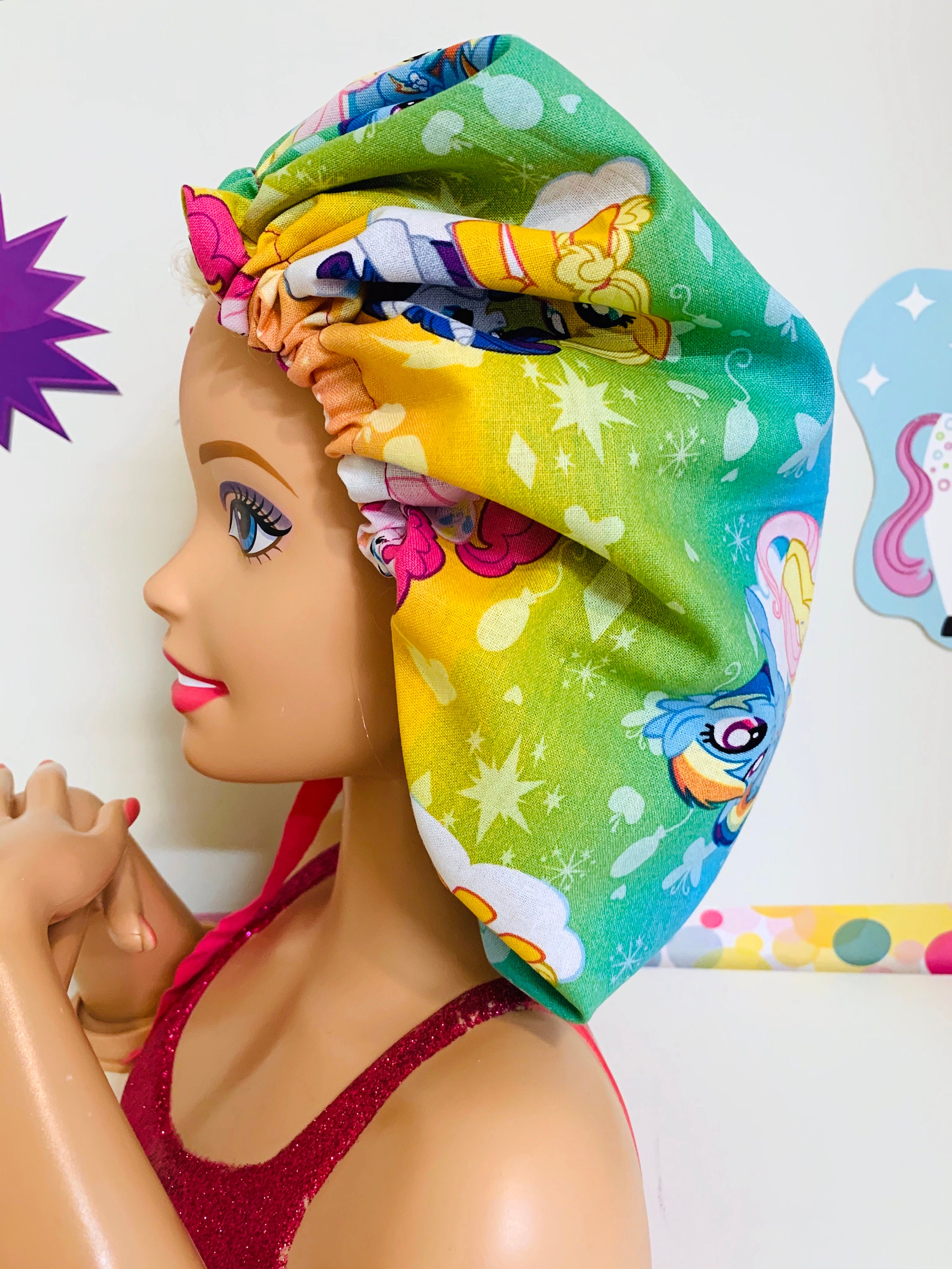 LITTLE PONY Hair Bonnet Satin Hair Bonnet Girls Bonnet Kid Bonnet,kid ...