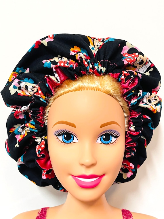 Disney Minnie Mouse Hair Bonnet Satin Hair Bonnet Girls Bonnet - Etsy