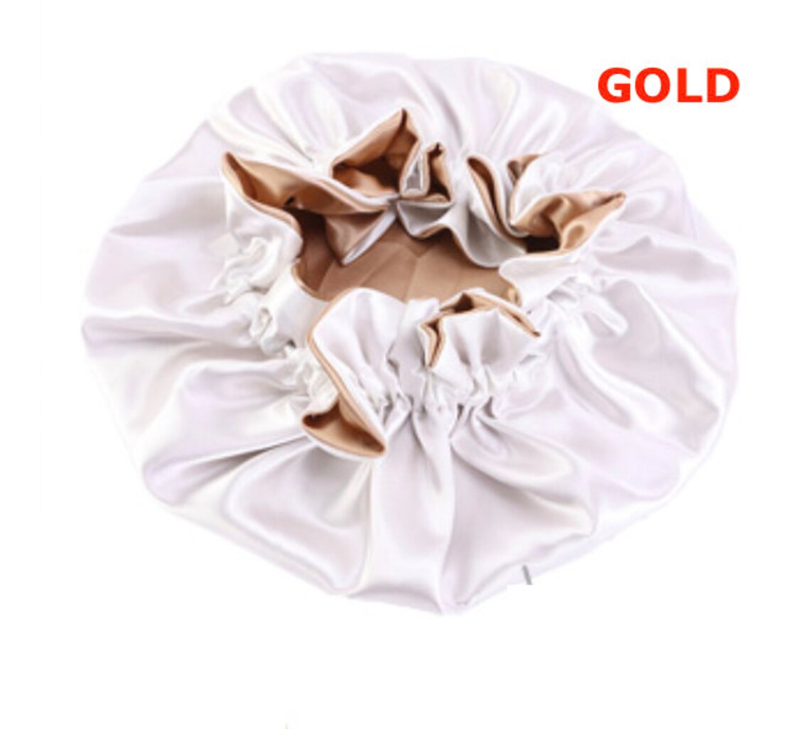 2 Tone Bonnet Fully Reversible Bonnet Satin Hair Bonnet Satin | Etsy