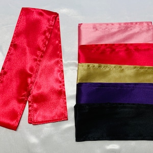 Satin Edge Scarf Satin Headband ,hair Protection, Long Satin Edge Scarf ...