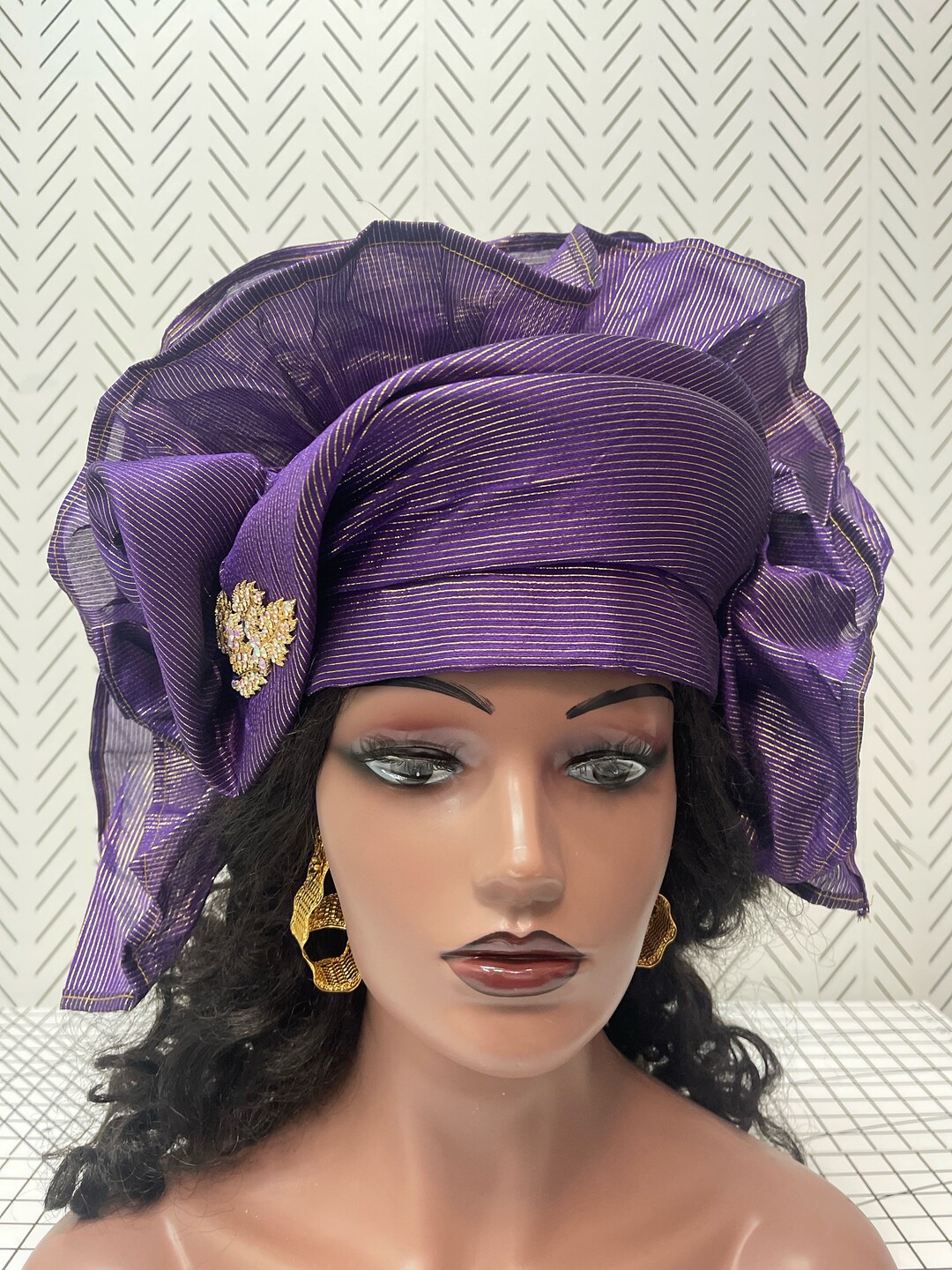 Headtie,gele Hat ,aso-oke Fabric,gele,headwrap,ready-to-wear Gele ...