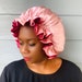 2 Tone Bonnet, Fully Reversible Bonnet Satin Hair Bonnet Satin Bonnets ...