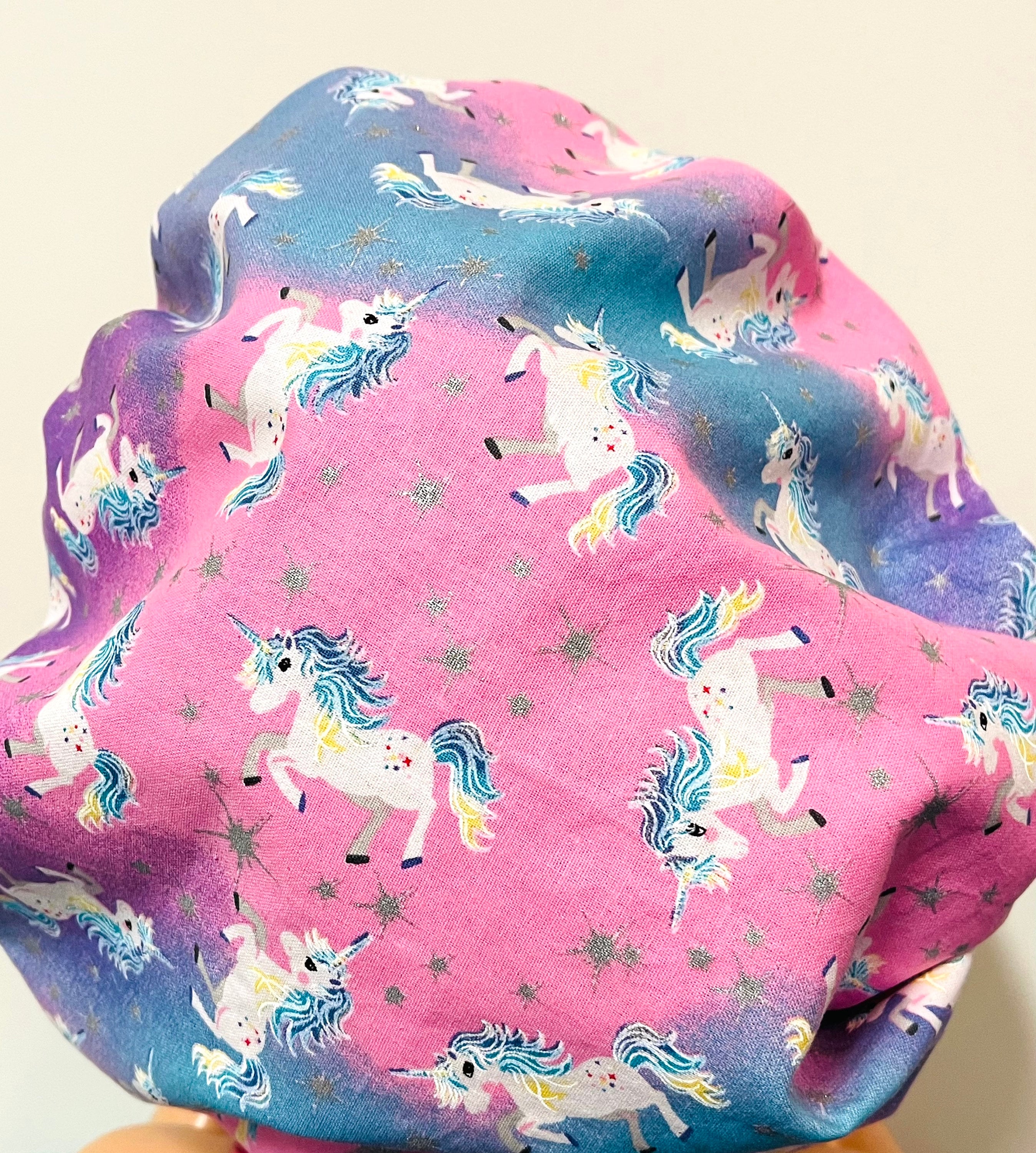 Unicorns & Glitter Stars Hair Bonnet Satin Hair Bonnet Girls - Etsy