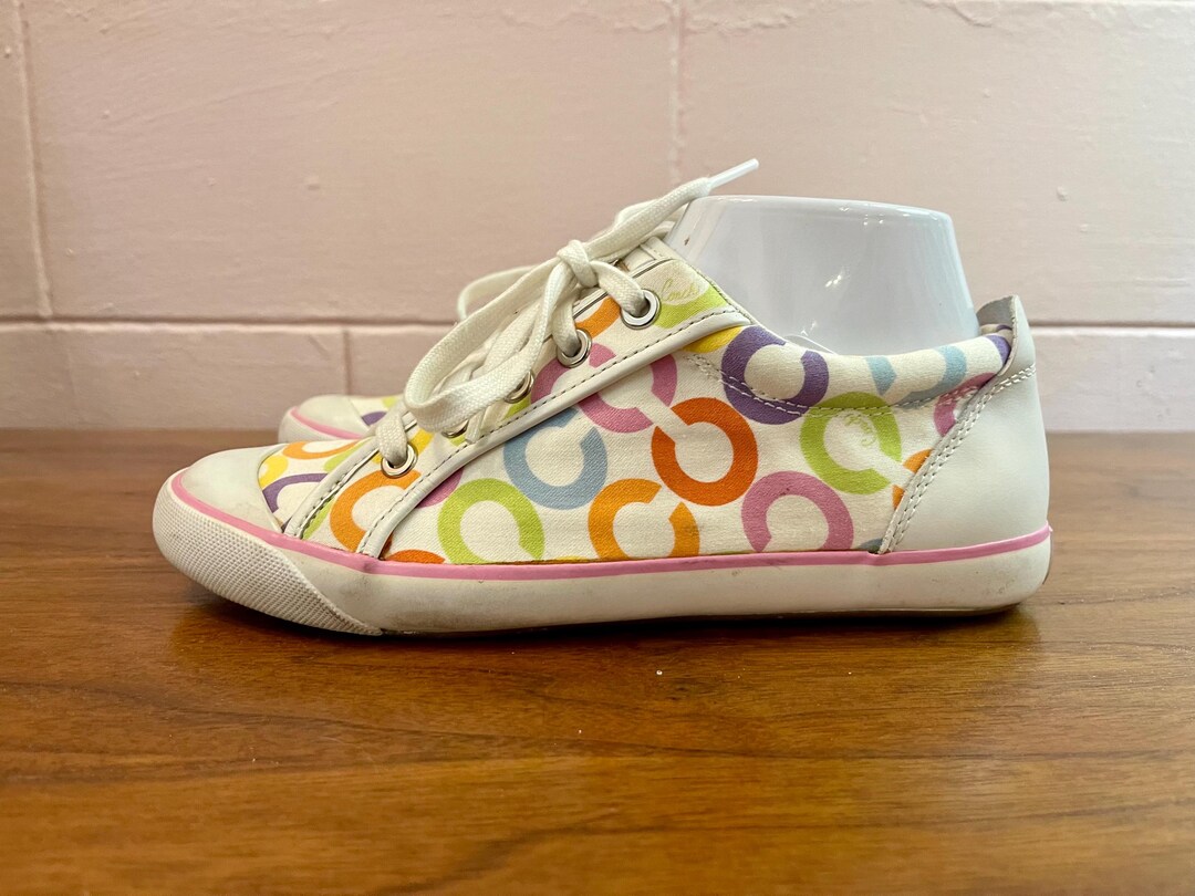 Coach Barrett Signature C Rainbow Colors Textile Fashion Sneakers Size ...