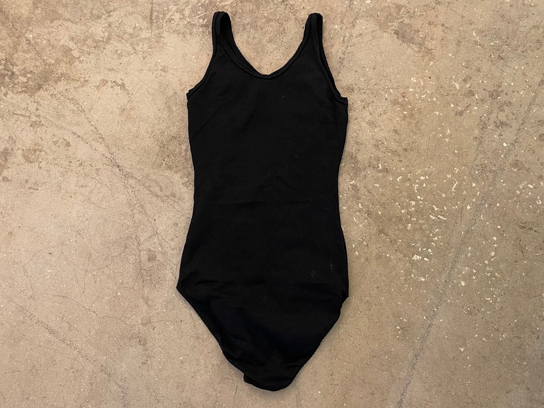 Vintage 80s Ballerinacore Black Leotard by Sears - Etsy