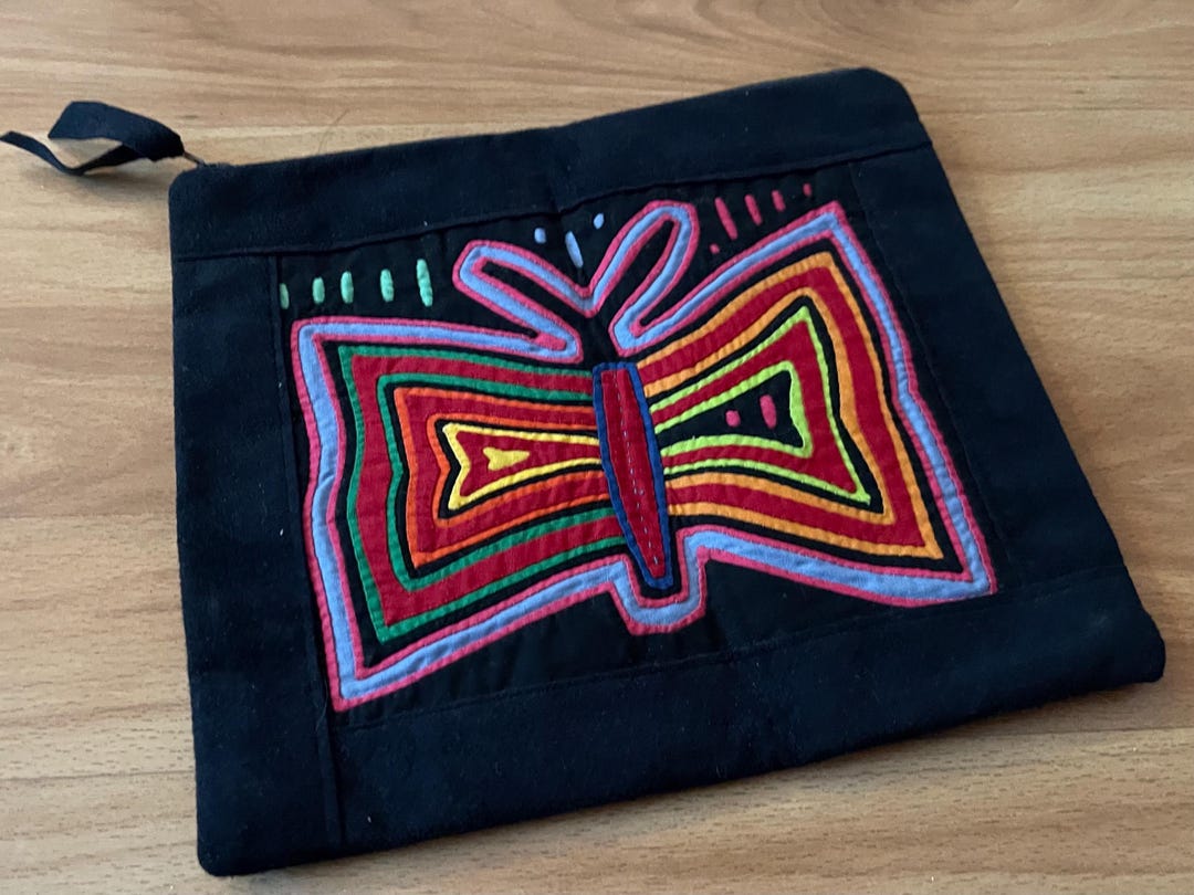 Vintage 90s Handmade Butterfly Mola Clutch Evening Bag - Etsy