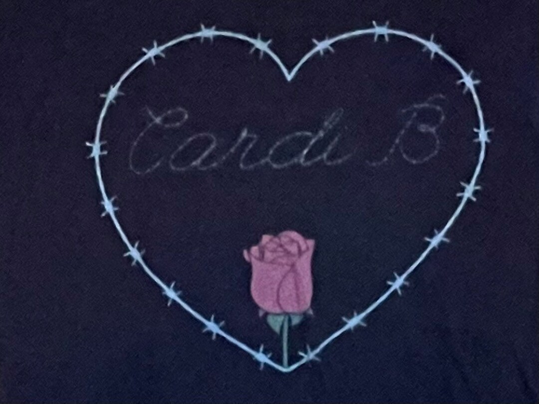 Cardi B Heart Rose T Shirt - Etsy