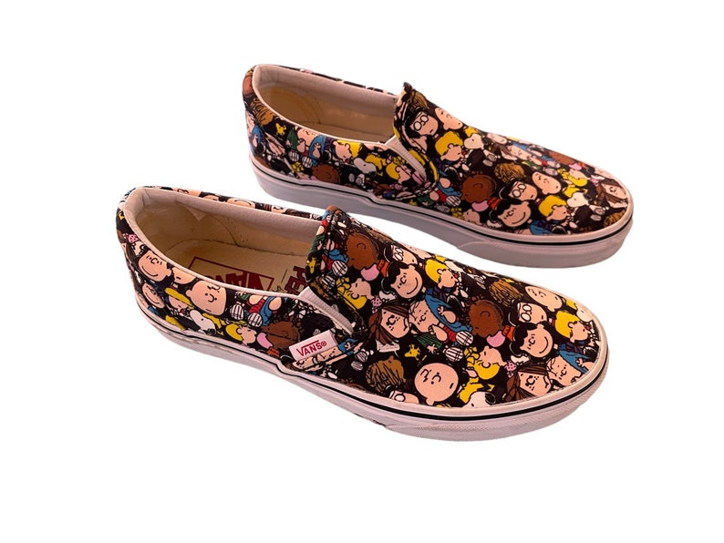 Vans X Peanuts Gang Authentic Slip on Shoe Size 6 Womens - Etsy