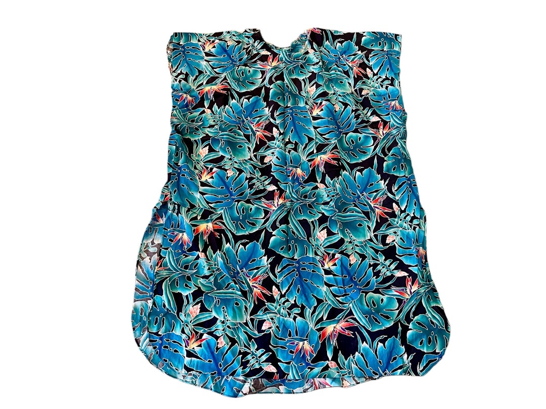 Vintage 1980s Cotton Hawaiian Print Mumu or Tunic Size OSFM - Etsy
