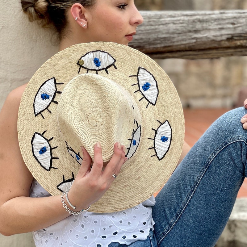 Hand Embroidered Hat - Etsy