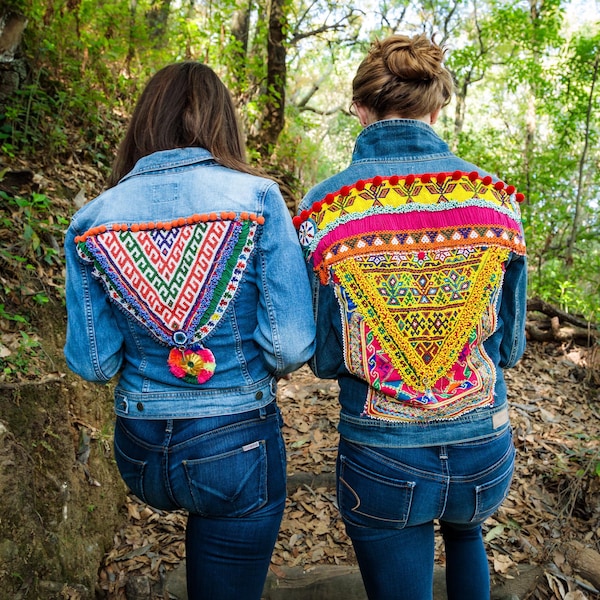 Hippie Jean Jacket - Etsy