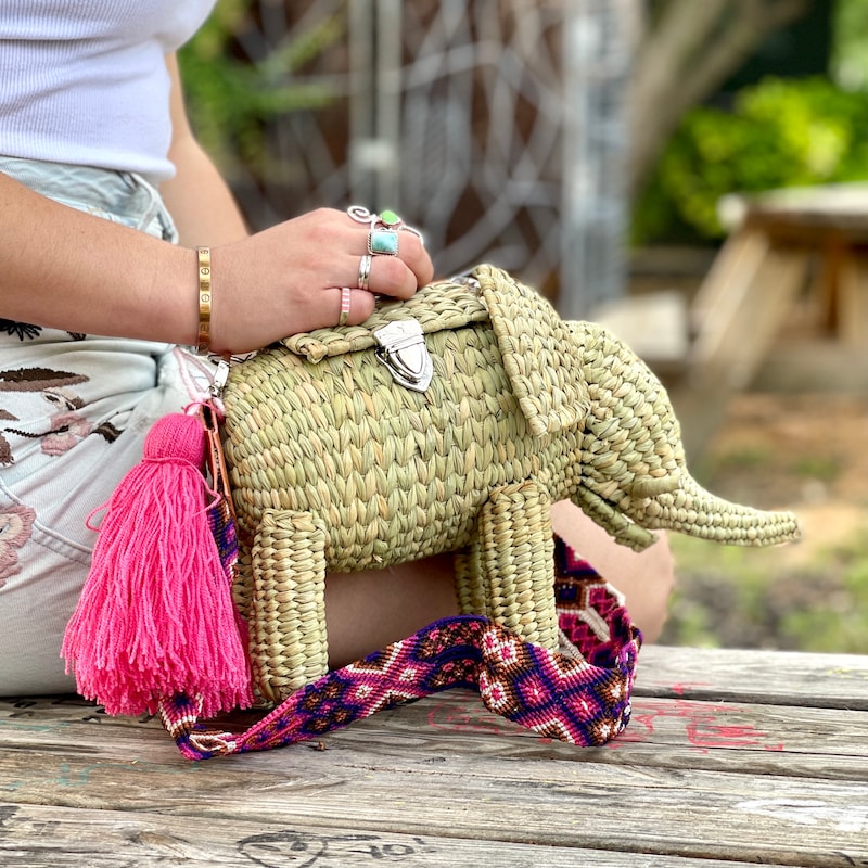 Wicker Elephant Bag - Etsy Singapore