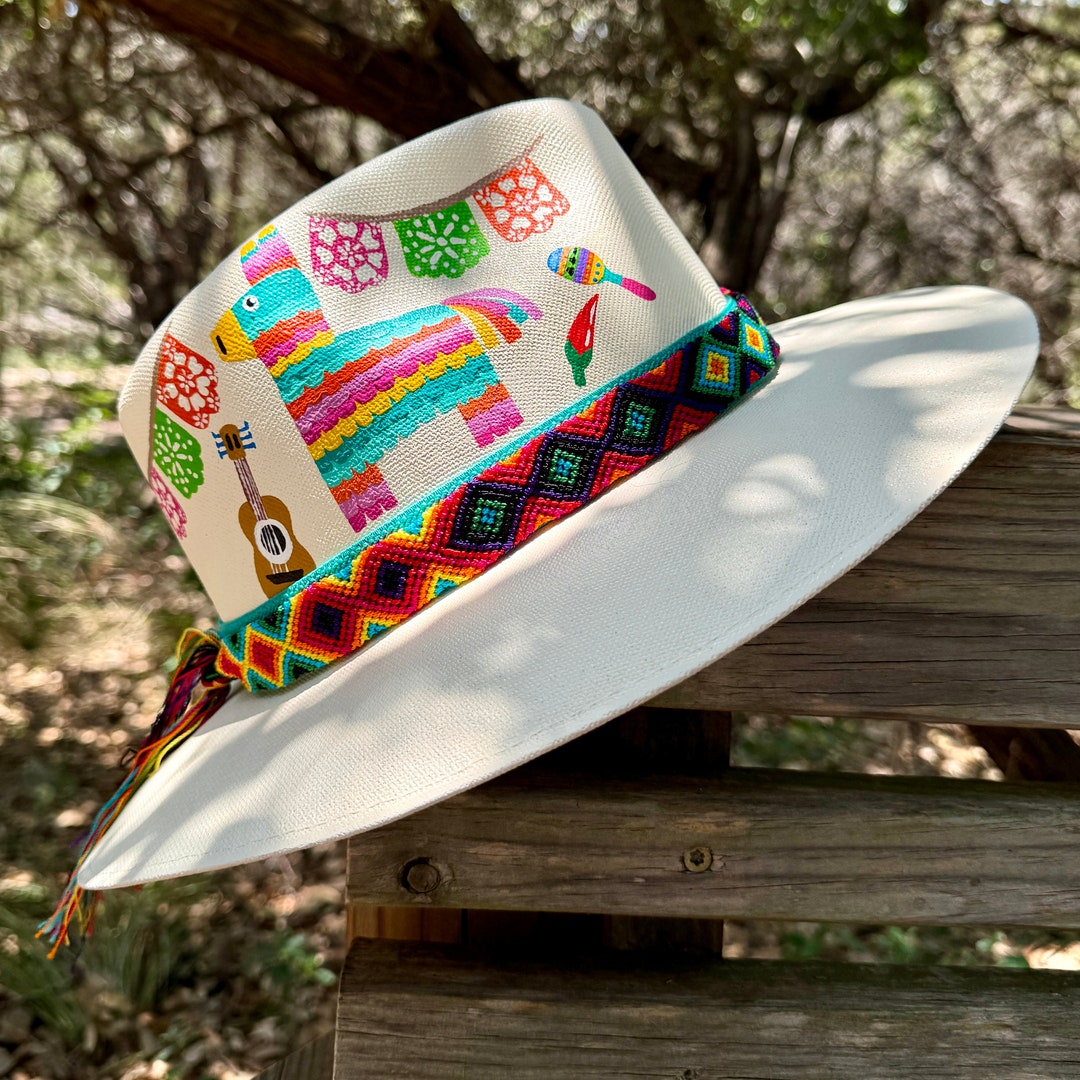 Cinco De Mayo Hat, Mexican Hand Painted Hat. - Etsy