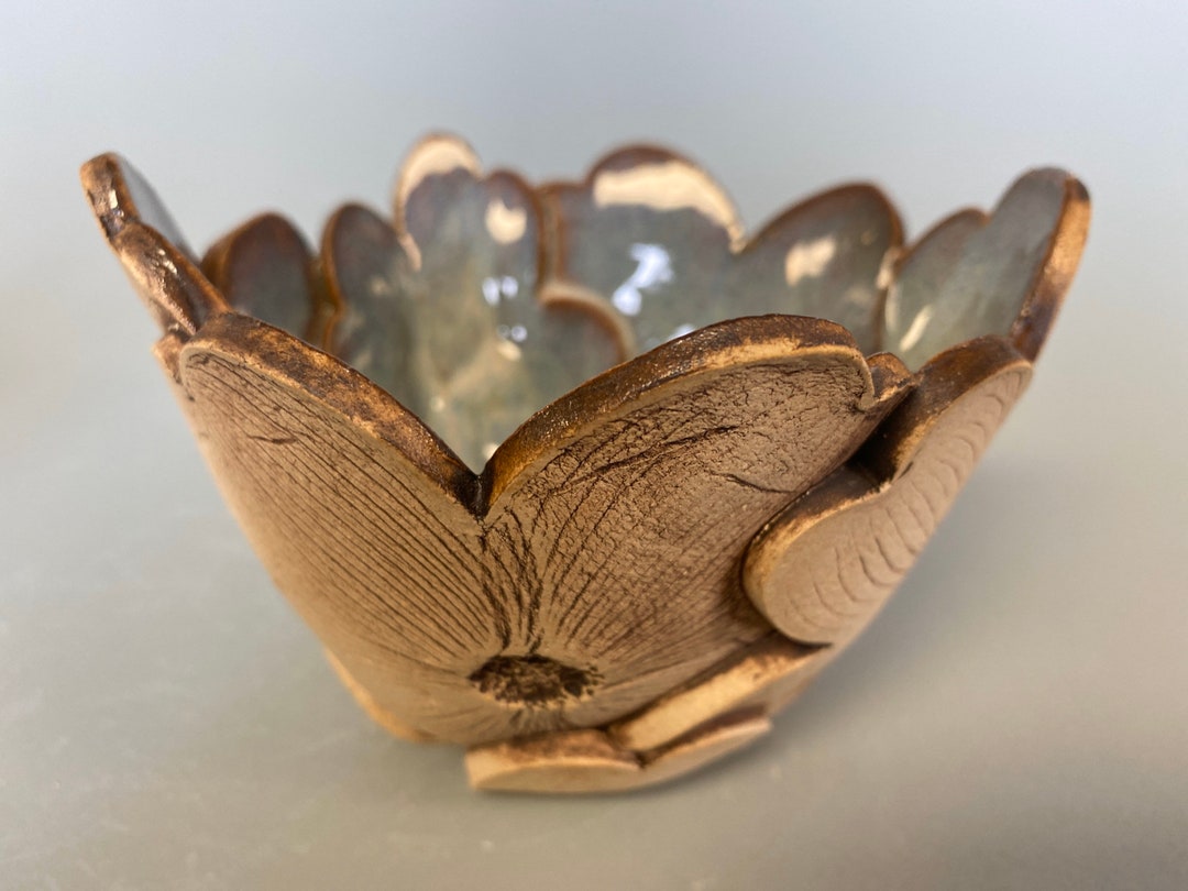 Unique Gifts, Hand Built Pottery Dogwood Bowl - Etsy