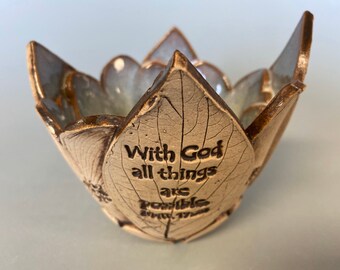 Stoneware Handbuilt Scripture Dogwood Bowl - Etsy