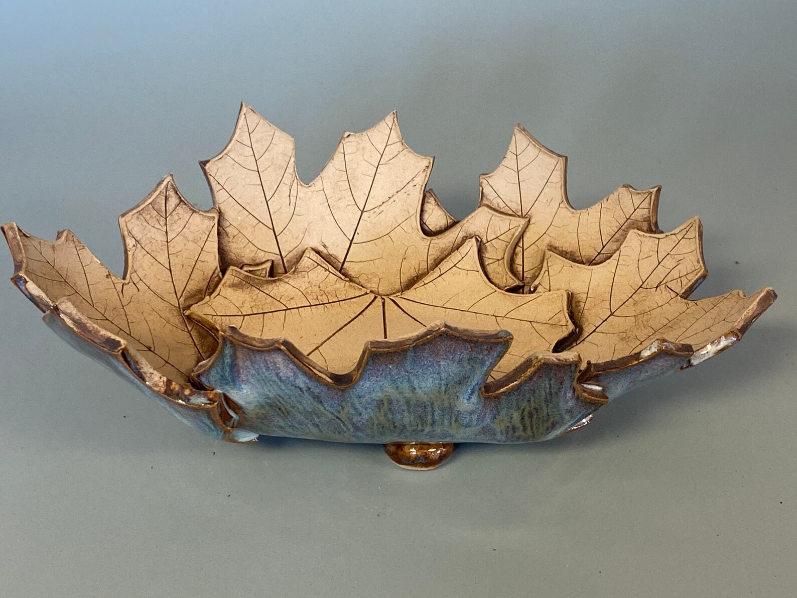 Stoneware Handbuilt Maple Leaf Bowl - Etsy