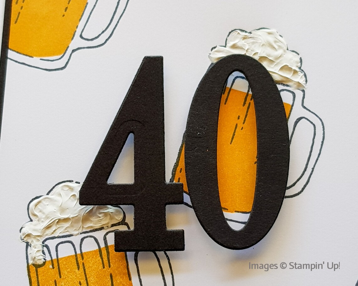 40th Birthday Card Beer Drinking Card for Men Handmade - Etsy Australia