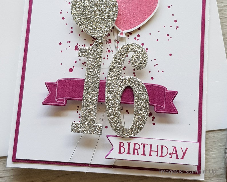16th Birthday Card for Teenage Girl Handmade Sixteenth | Etsy