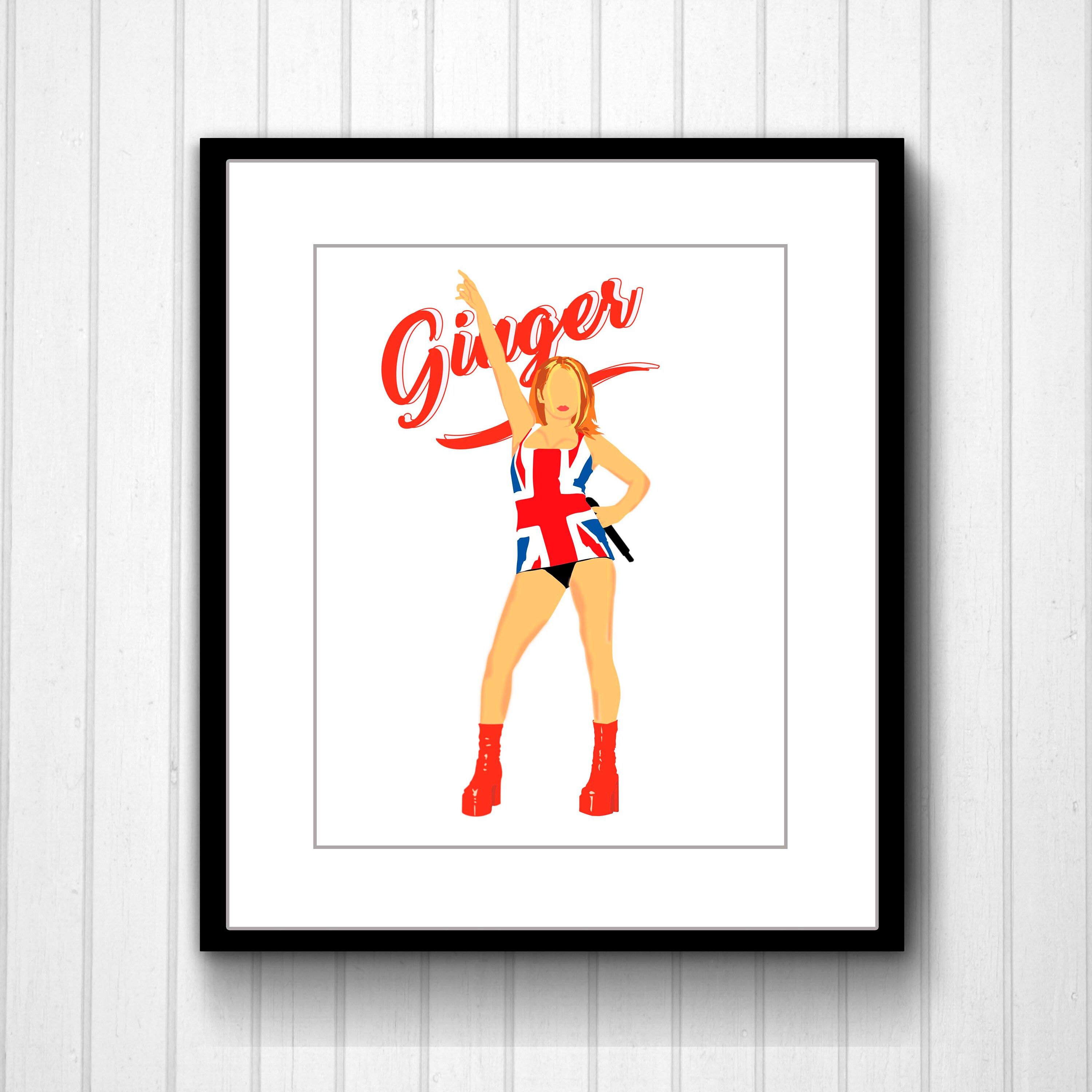 The Spice Girls Ginger Spice Minimalist Poster LARGE - Etsy UK