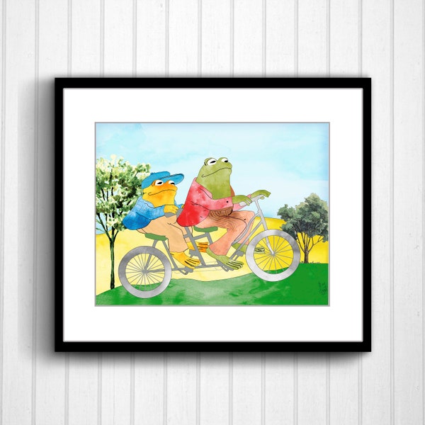 Frog and Bicycle - Etsy