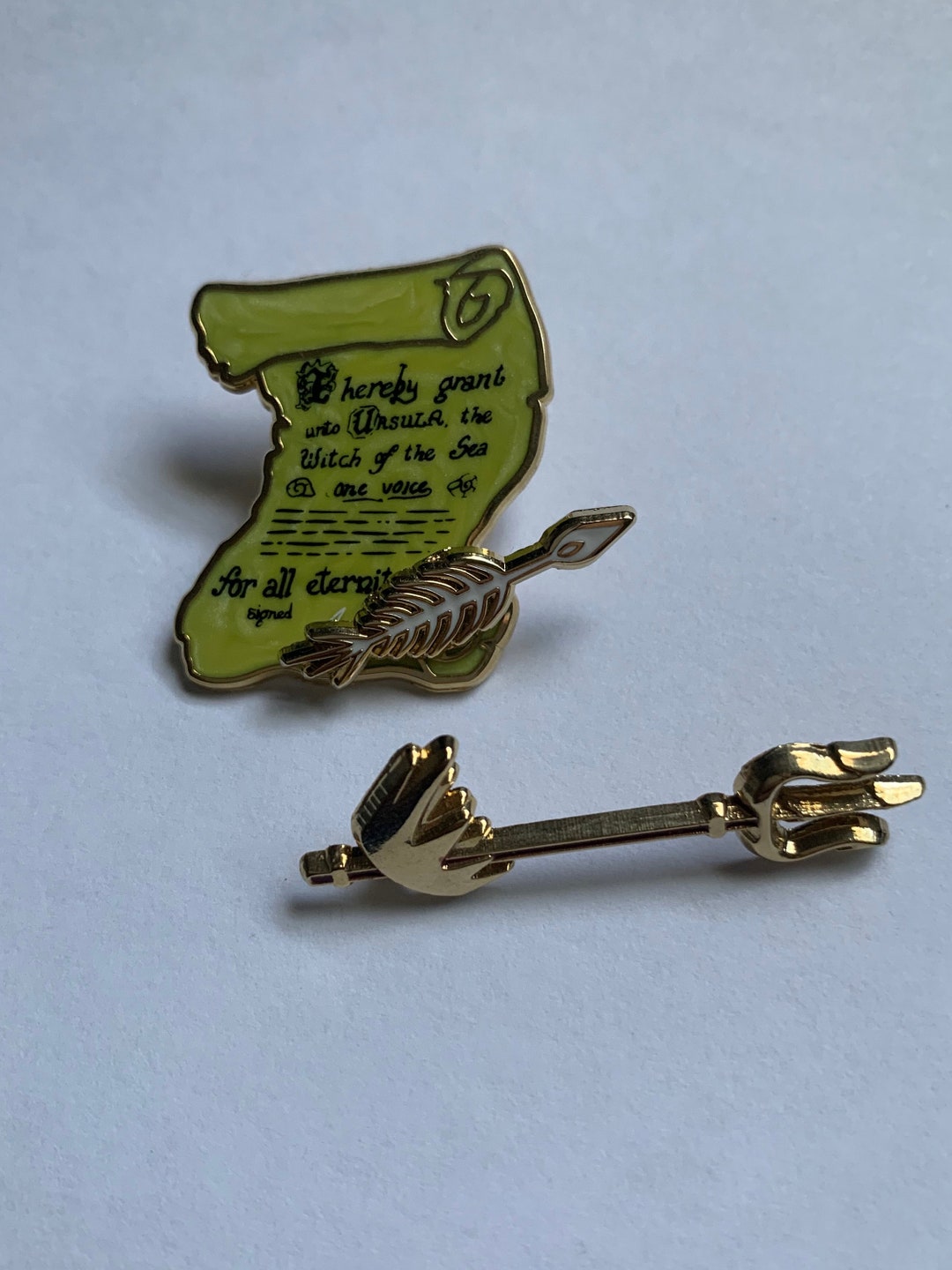 Sea Witch Manipulation: Ariel's Contract, Trident With Crown, and Fish ...