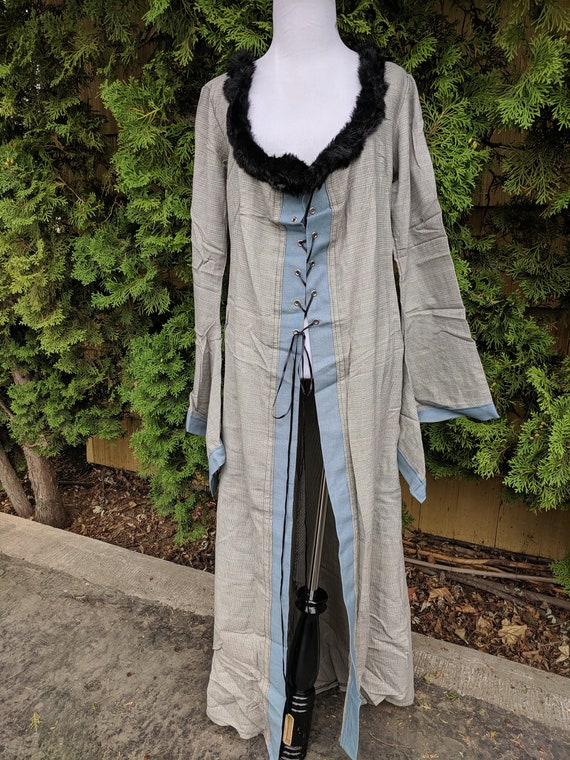 Larp Fantasy Steampunk Burning Man LOTR elven overcoat - Gem