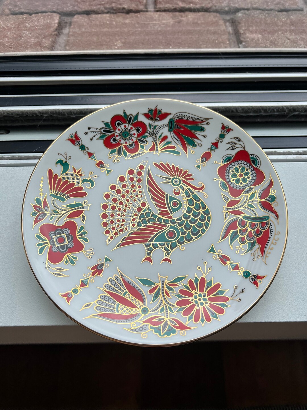 Lomonosov Ellipse Red Bird Plate - Imperial Porcelain St. Petersburg - Etsy