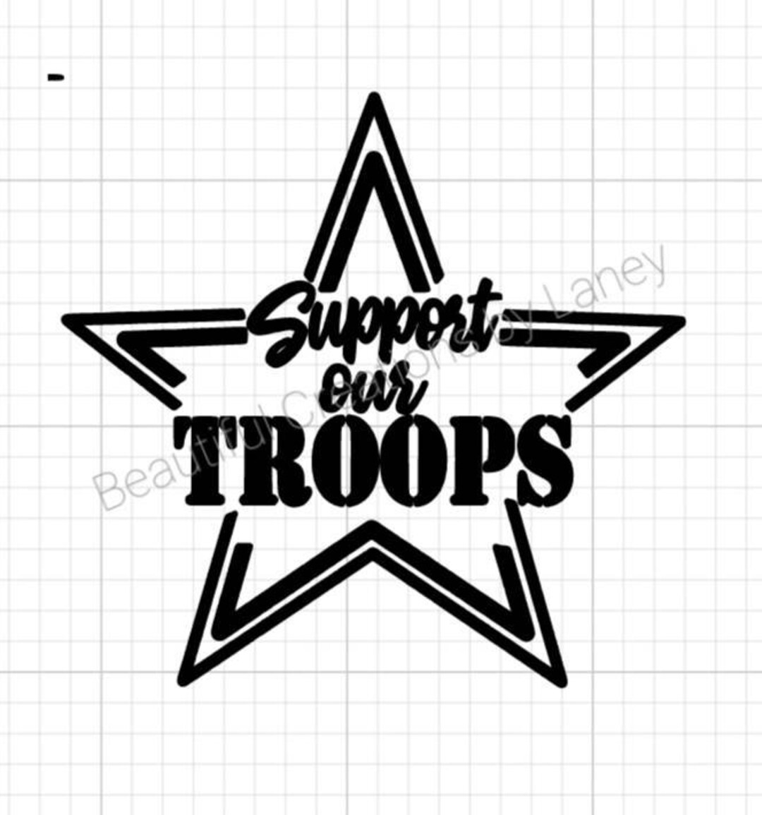 Support Our Troops Star Decal - Etsy