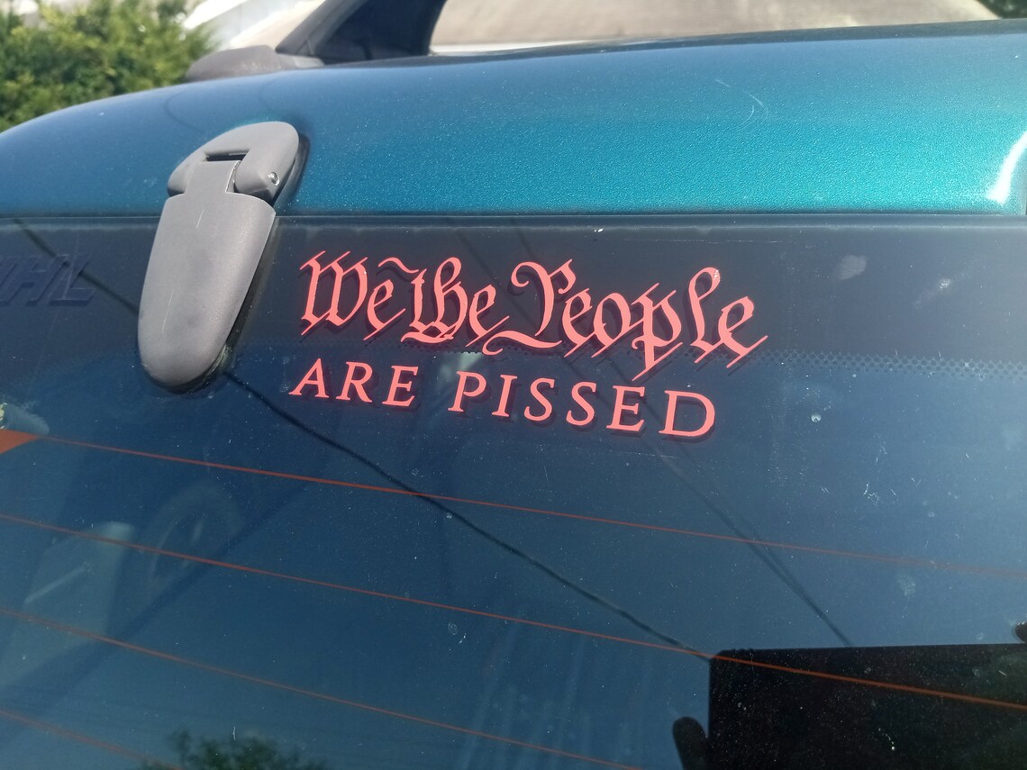 We the People Are Pissed Decal - Etsy