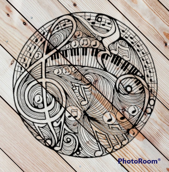 Music Spiral Mandala Svg - Etsy