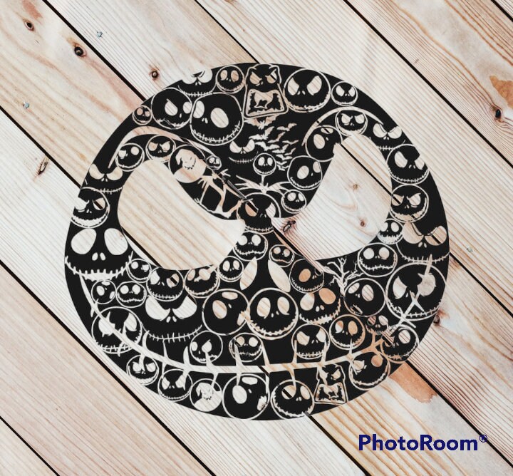 Jack Skellington cara svg - Etsy México