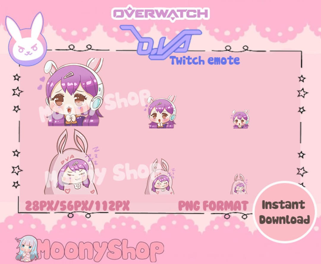 EDM Dva Overwatch 2 for Streaming Twitch / Discord Emote - Etsy