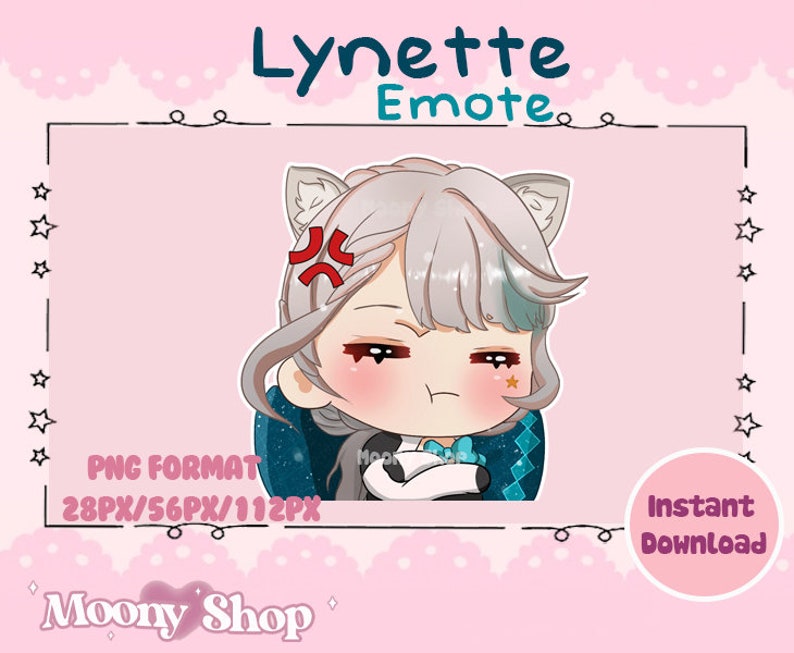 Lynette Fontaine / Genshin Impact / Twitch Emote Discord - Etsy
